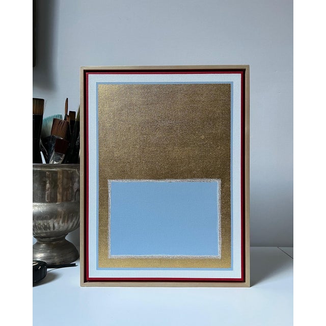 ‘Daytime at Versailles’ Bauhaus Style Mixed-Media Painting with Gold ...