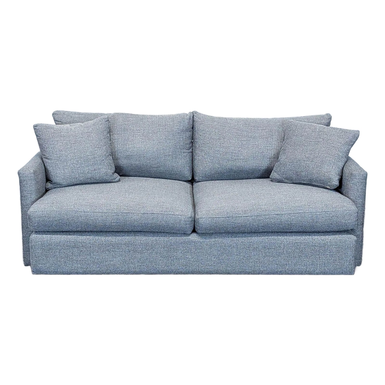 Crate and Barrel Lounge II Petite 3-Seat Modern Gray Sofa | Chairish