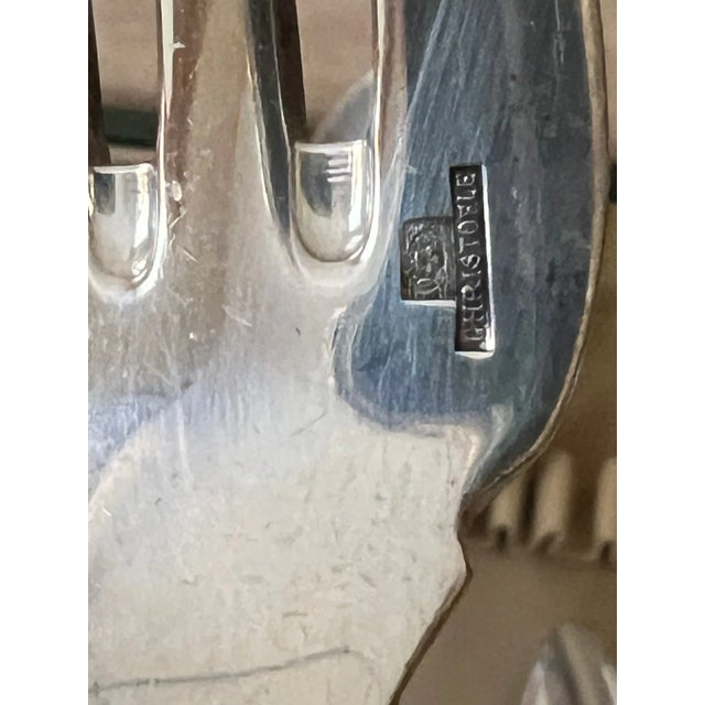 Christofle Flatware in the Malmaison Pattern -Set of 52 | Chairish