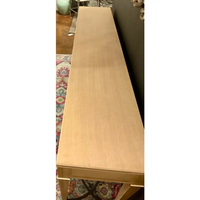 Baker Modern Long Unfinished Wood Palazzo Console Table Long | Chairish