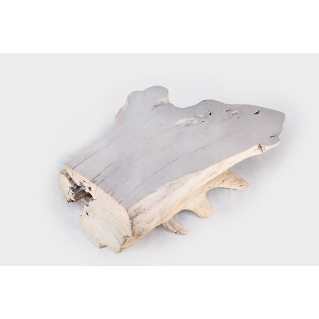 White Teak Block Coffee Table 64 | Chairish