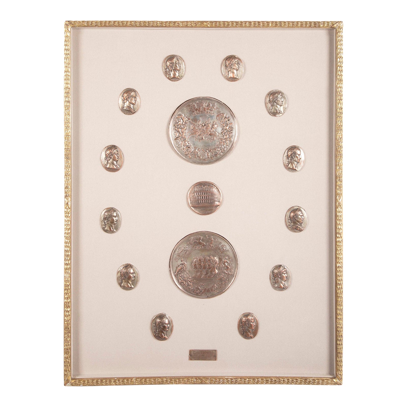 19th Century Italian Grand Tour Portrait Medals of the 12 Roman ...