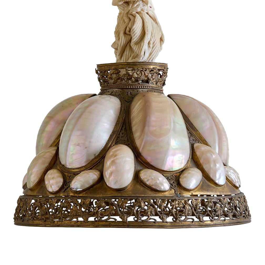 19th Century Palais Royal French Mother of Pearl Shell Hanging Light ...