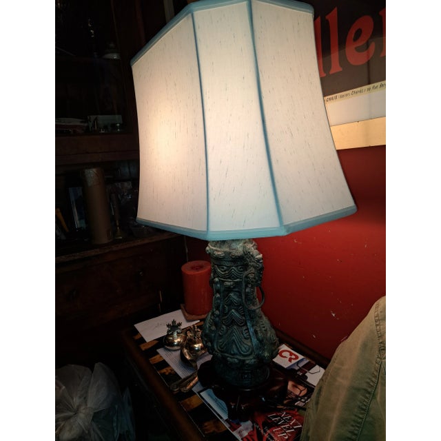 1960s James Mont Style Archaic Asian Bronze Wu Vessel Table Lamp | Chairish