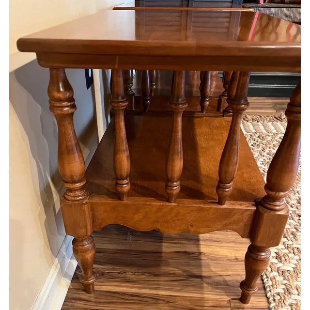 1970s Pair Ethan Allen Early American End Tables Maple | Chairish