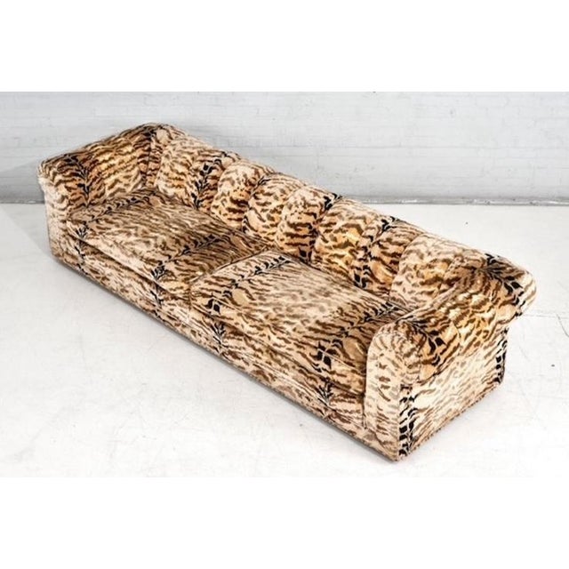 1960s Attributed to Marge Carson Post-Modern Tiger Chesterfield Sofa ...
