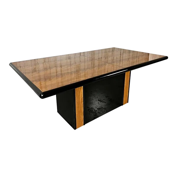 Italian Mahogany & Lacquer Dining Table | Chairish