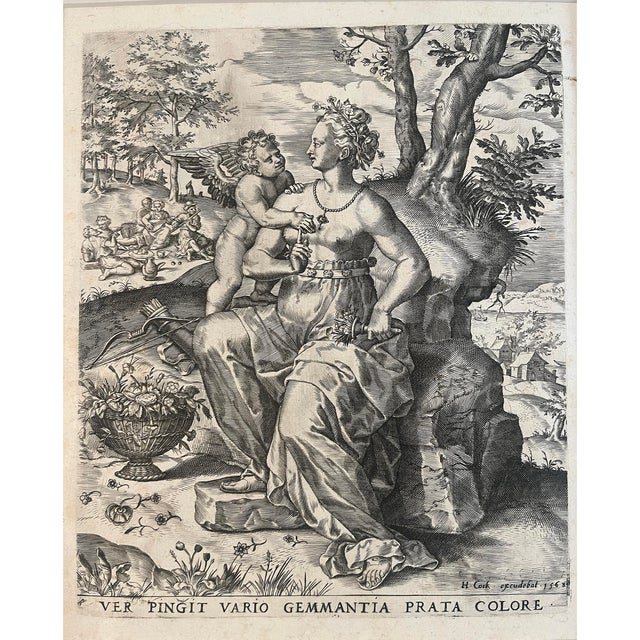 Suite of Late 16th Century Engravings of the Four Seasons After Lambert ...