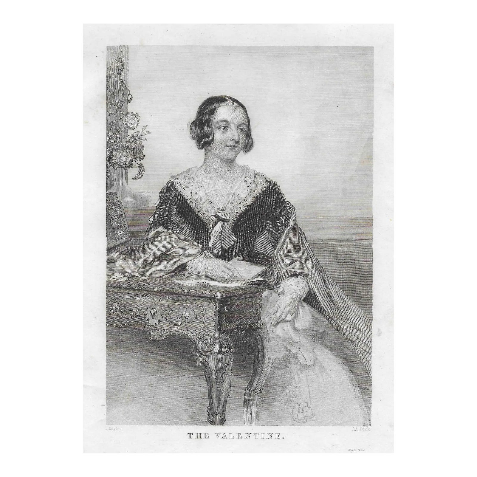 Antique John Hayter the Valentine Engraving | Chairish