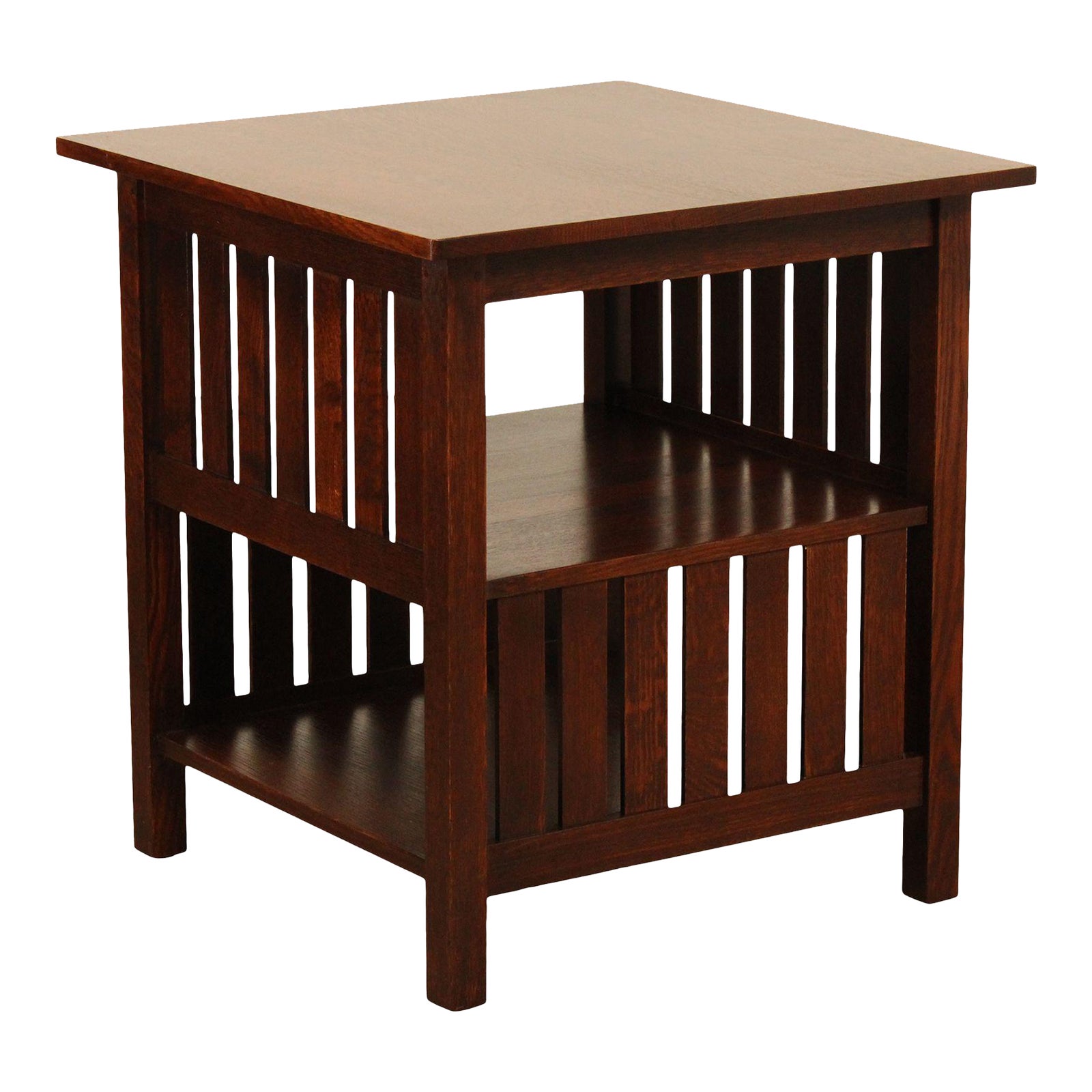 Stickley Mission Collection Square Oak Encyclopedia Book Shelf Side ...