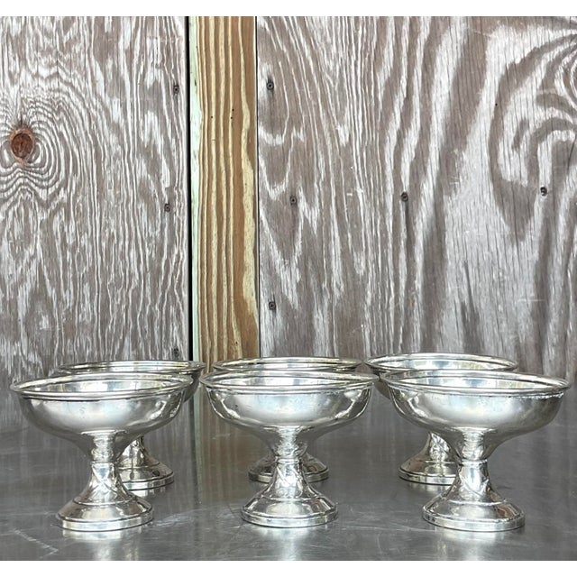 Vintage Regency Sterling Silver Compote Cups - Set of 6 | Chairish