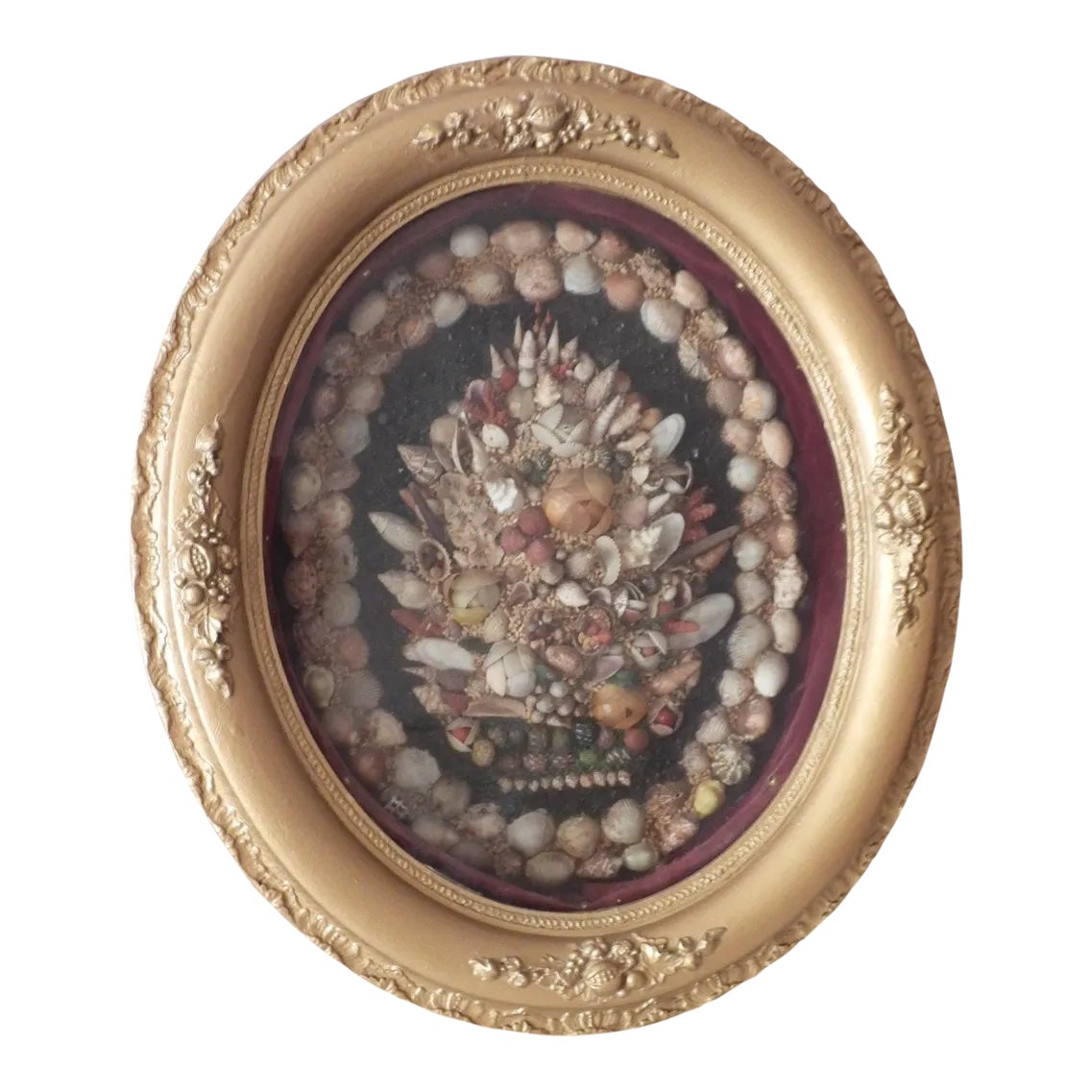 Antique Victorian Barbados Sailor's Valentine Ocean Shell Diorama ...