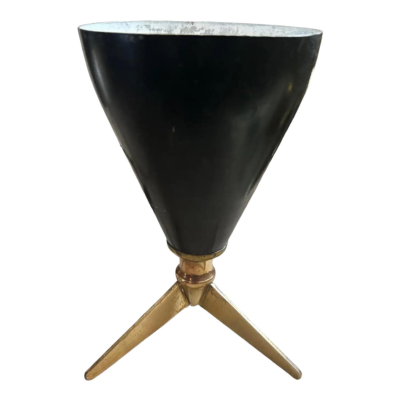 1950s Stilnovo Style Mid-Century Modern Black Aluminum Brass Sputnik ...