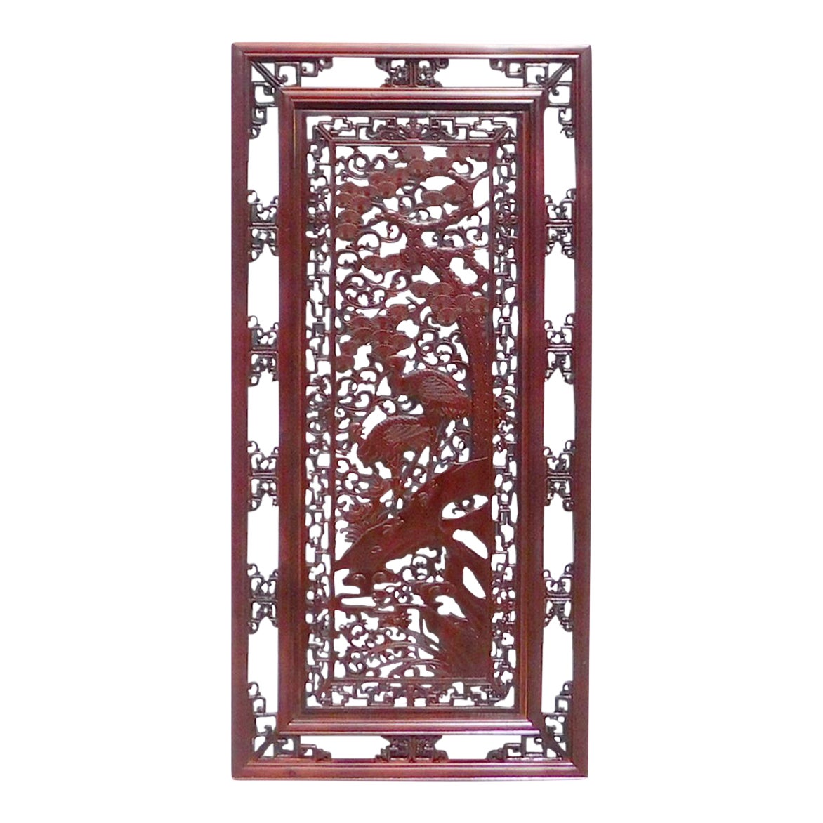 Chinese Wooden Rectangular Wall Screen | Chairish