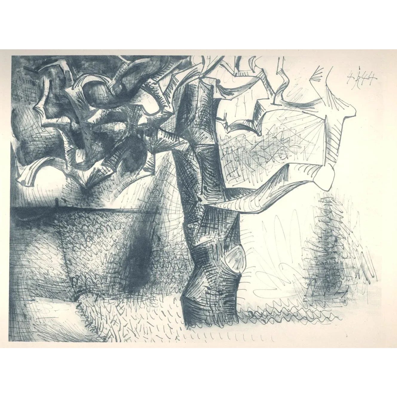 1980s Plate 6 Tree Pochoir After Pablo Picasso | Chairish