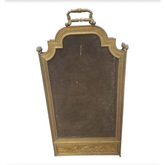 Antique Italian 5-Panel Brass Ornate Fireplace Screen, Circa 1890s ...