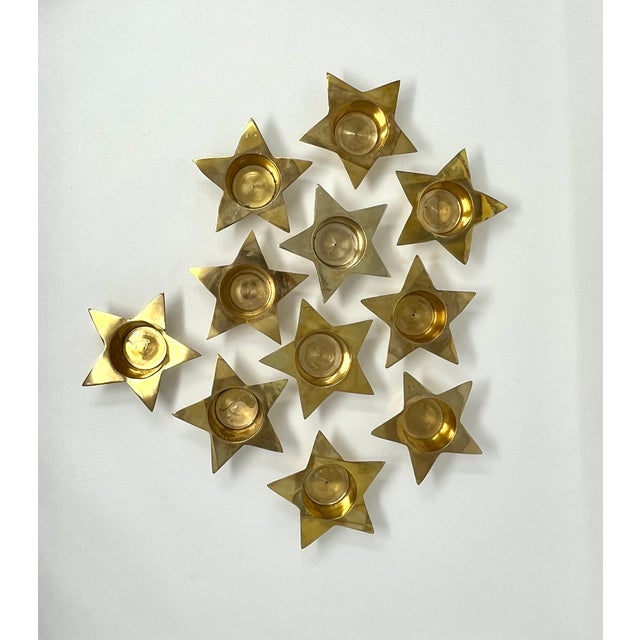 Vintage Solid Brass Star Shaped Votive Holder | Chairish