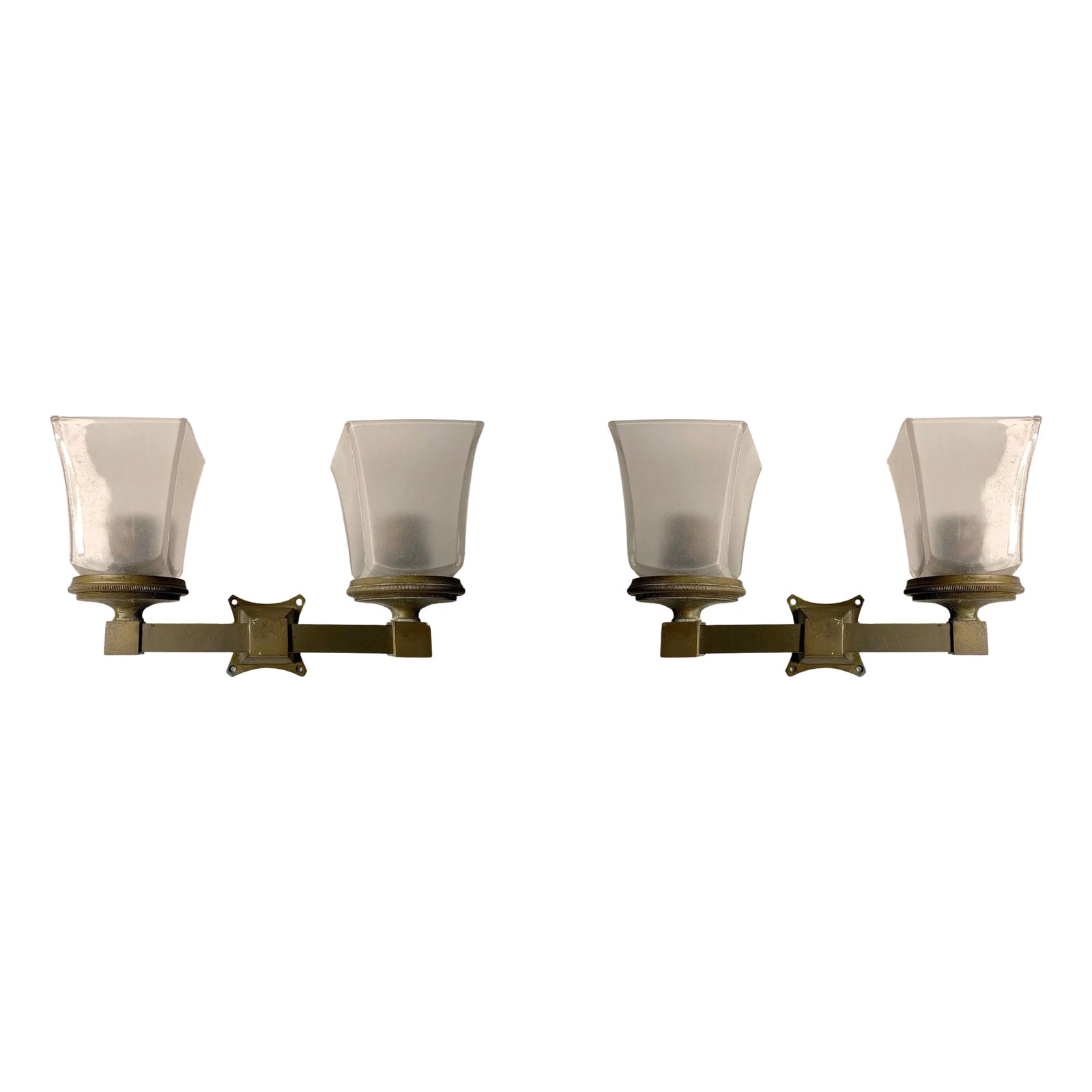 Early PAIR Antique Pullman Train Car Lamp Sconces Architectural Salvage ...