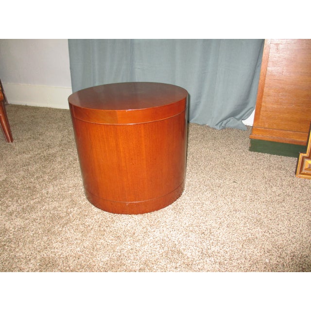 1970s Mid Century Paul Mayen for Habitat Intrex Walnut Drum Table ...