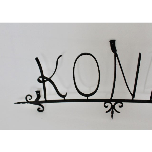 Austrian Wrought Iron Business Sign, 1950s | Chairish