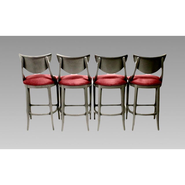 Pietro Costantini Gun Metal Grey Retro Design Italian Bar Stools, Set ...