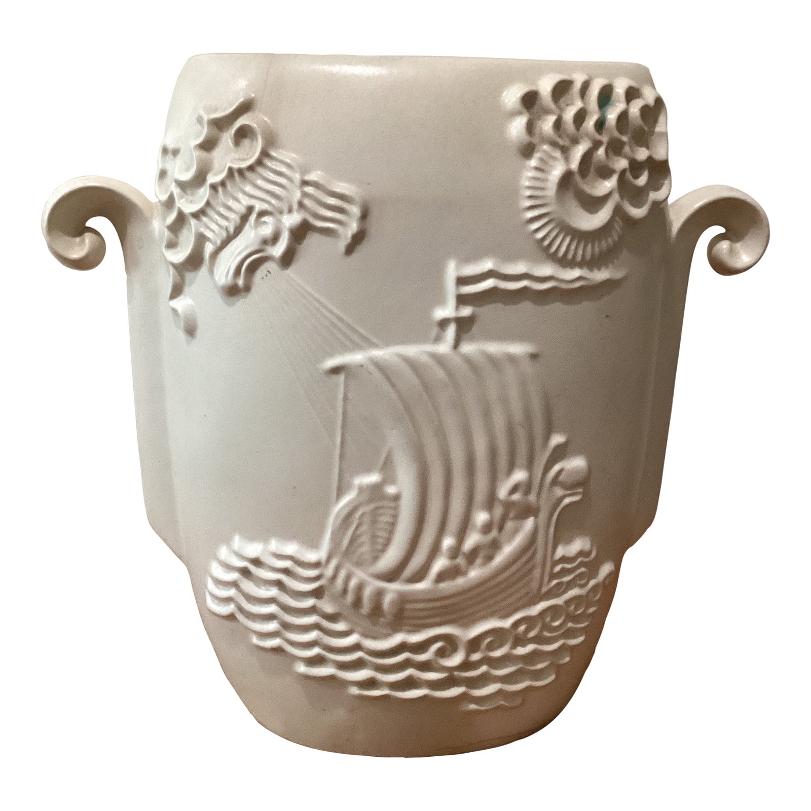 Vintage Red Wing Art Pottery Vase #1140 Charles Murphy High Relief ...