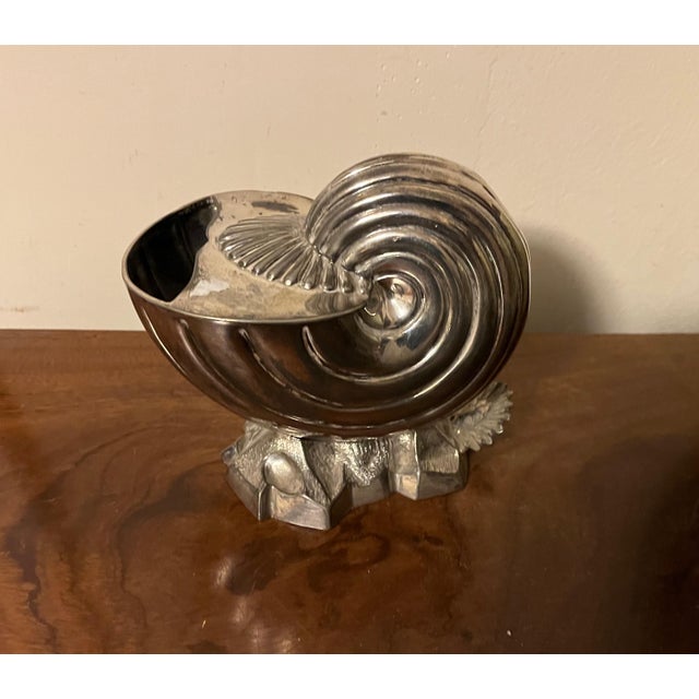 Antique 19th Century Sheffield Silver Plate Nautilus Shell Spoon Warmer ...