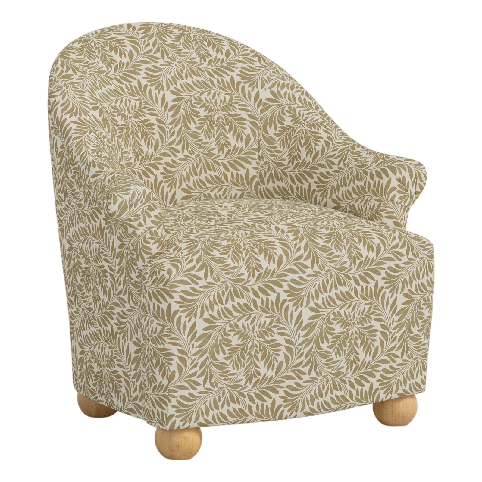 Stoffer Home x Cloth & Company Marie Bun Foot Chair in Geogian Vine ...