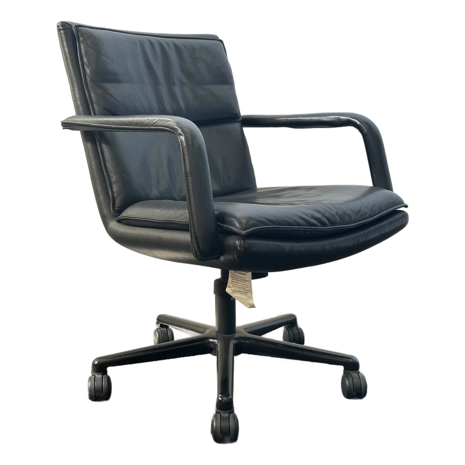Keilhauer Elite Leather Conference Chair (Black Leather/Black) | Chairish