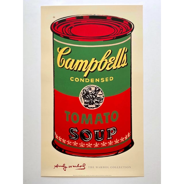 Andy Warhol Foundation Lithograph Print Large Pop Art Poster " Campbell ...