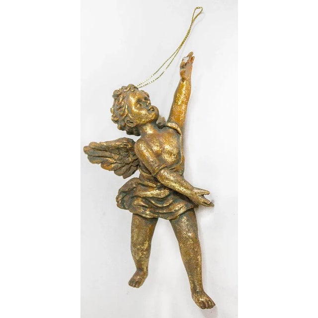 1960s Gold Gilt Angel | Chairish