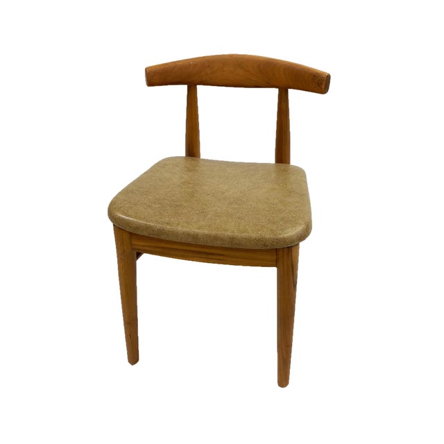 Indo Puri Dian Dining Chair With Faux Leather Seat | Chairish