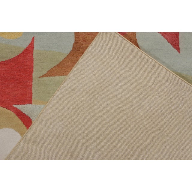 Rug & Kilim’s Mid-Century Modern Rug in Beige-Brown Geometric Pattern ...