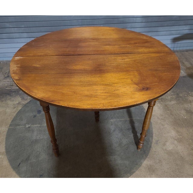 Bench Made Round Maple & Tiger Maple Dining Table 3 Leaves M. Brown of ...