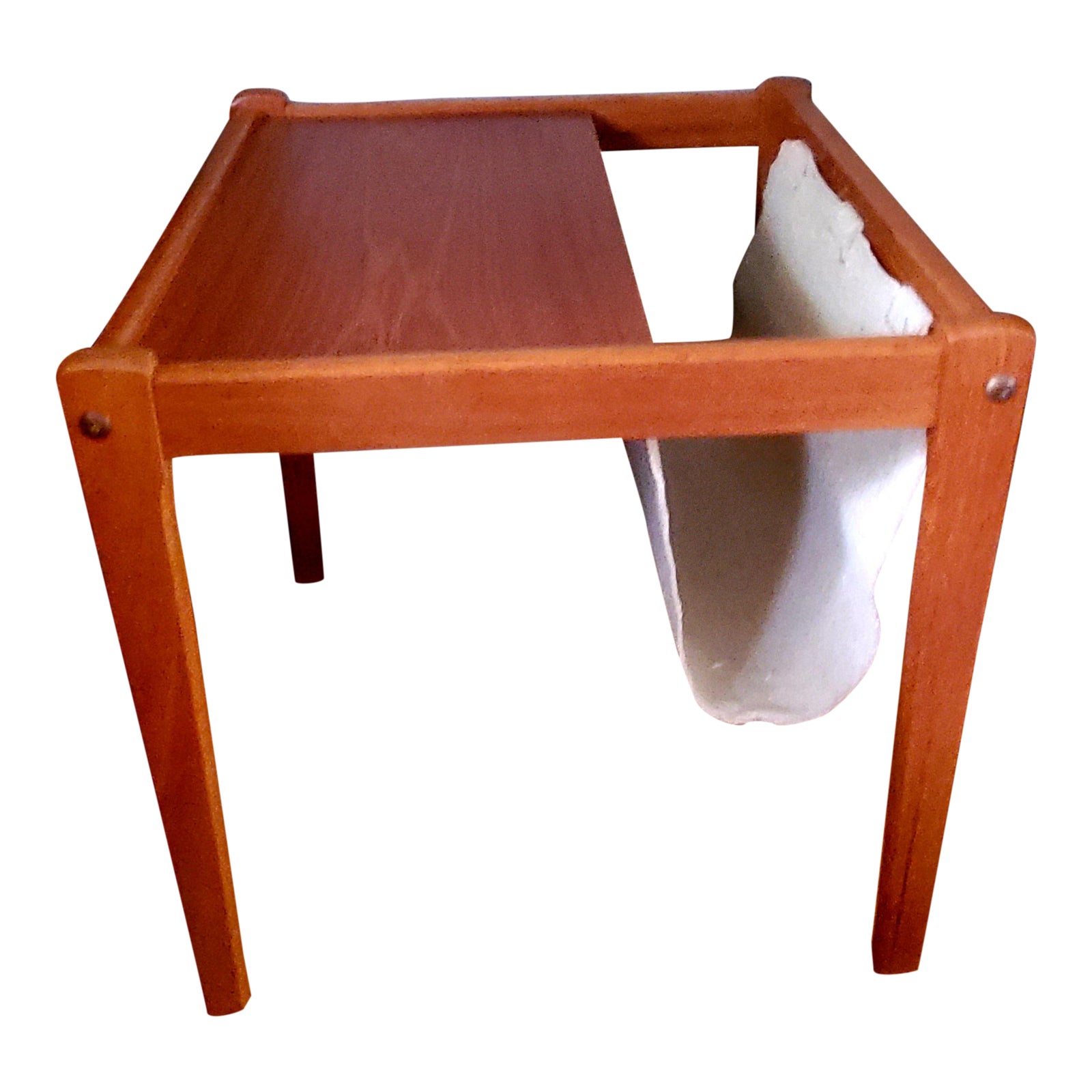 1980s Mid Century Danish Modern Magazine Rack Table by Brdr Furbo of ...