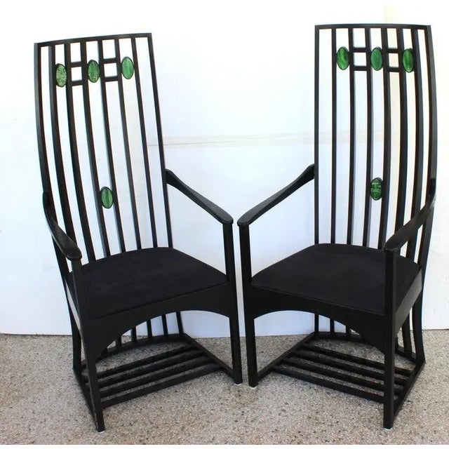 1970s Charles Rennie Mackintosh Style for Cassina Arm Chairs - a Pair ...