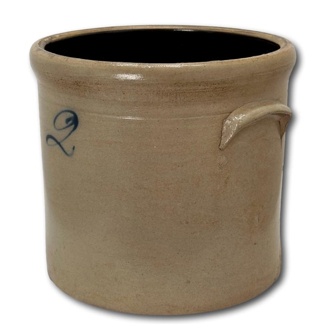 Circa Late 19th Century Antique American Blue Decorated Stoneware 2 ...