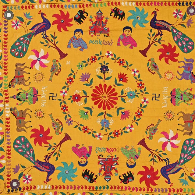 1930s Gujrati Wall Hanging | Chairish
