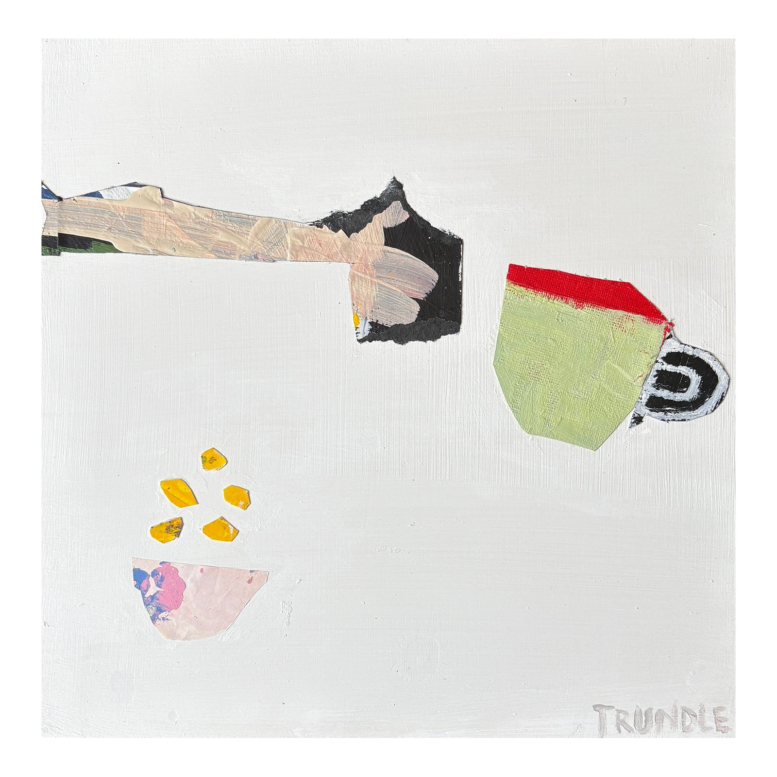Sarah Trundle, Contemporary Abstract Mixed Media Collage, "Cheerio ...