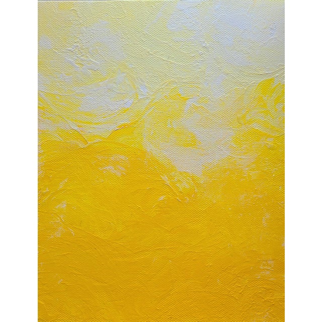 "Modern Yellow" Minimalist Original Abstract Acrylic Painting by KR ...