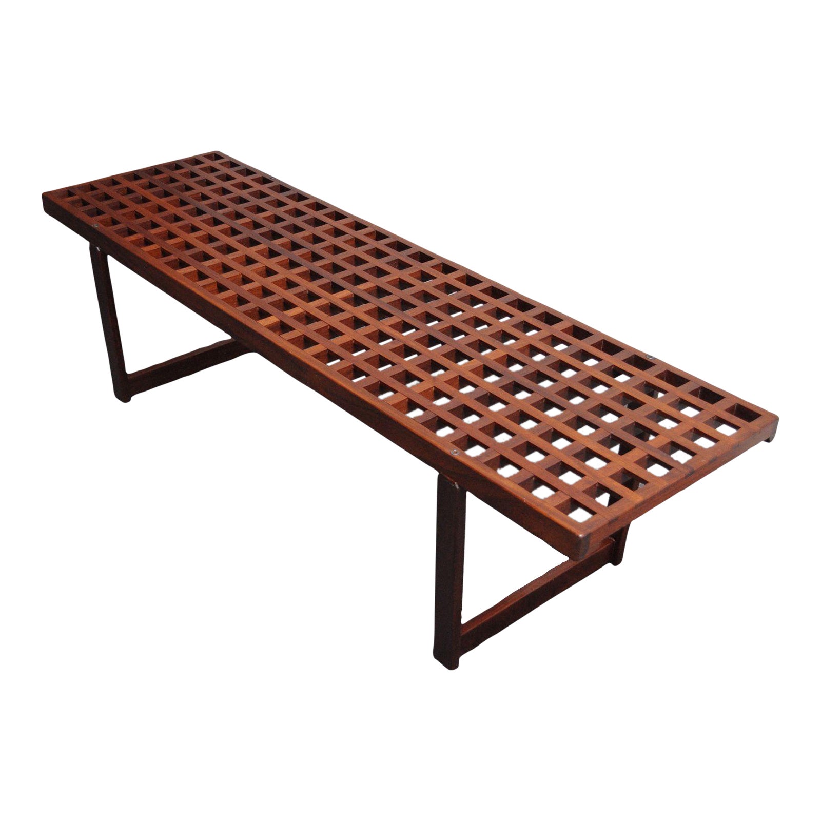 Danish Modern Rosewood Lattice Bench / Coffee Table by Peter Løvig ...