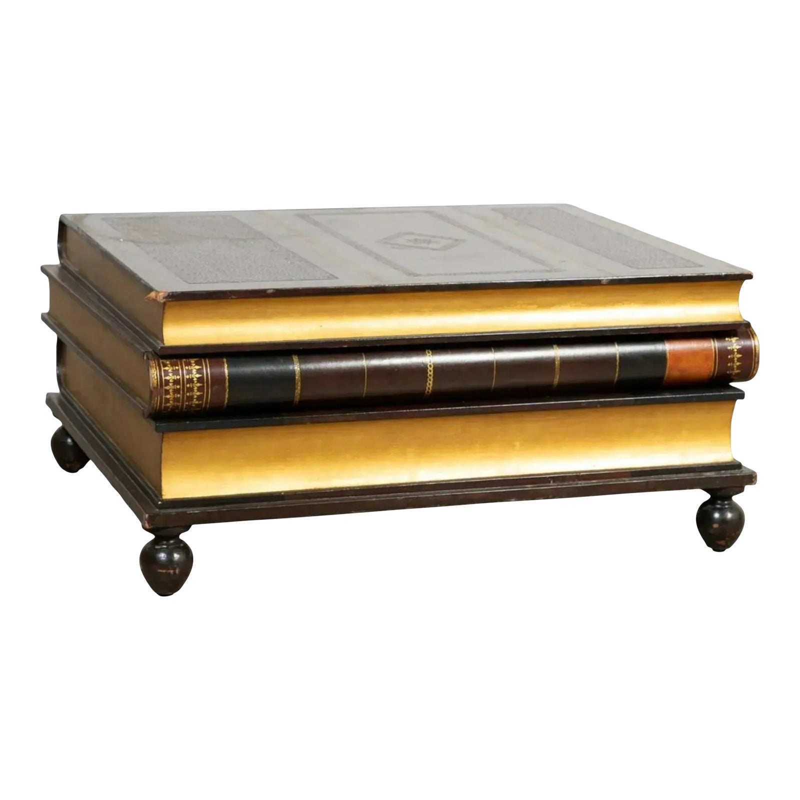 1960s Maitland Smith Leather Book Form Coffee Table | Chairish