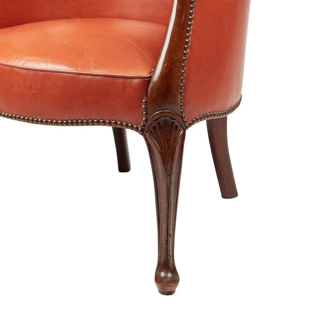 Vintage George III Style Mahogany and Leather Desk Chair, England ...