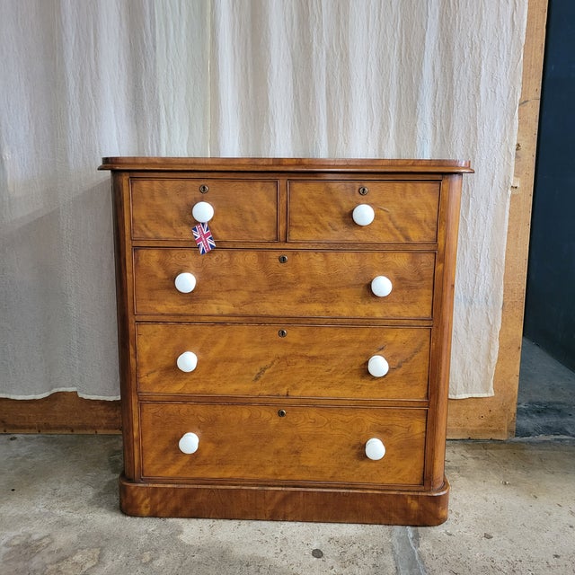 Mid 19th Century Mahogany Rounded Corner Chest on Plinth Base With ...