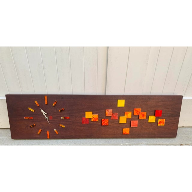 Mid Century Walnut Clock by Harris Strong | Chairish