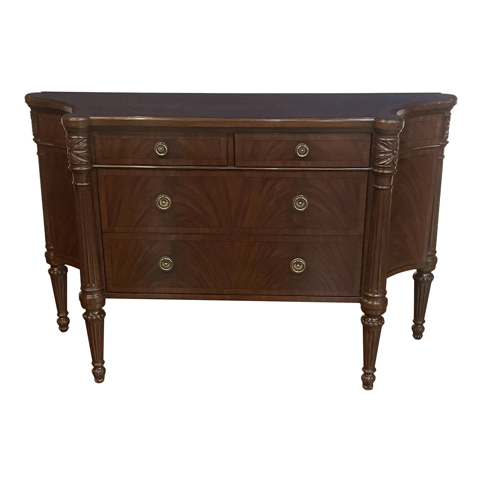 Leighton Hall Showroom Sample - Sheraton Mahogany Sideboard | Chairish
