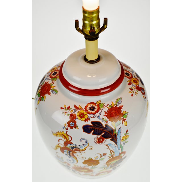 Vintage Large Scale Hand Painted Porcelain Asian Ginger Jar Star Table ...
