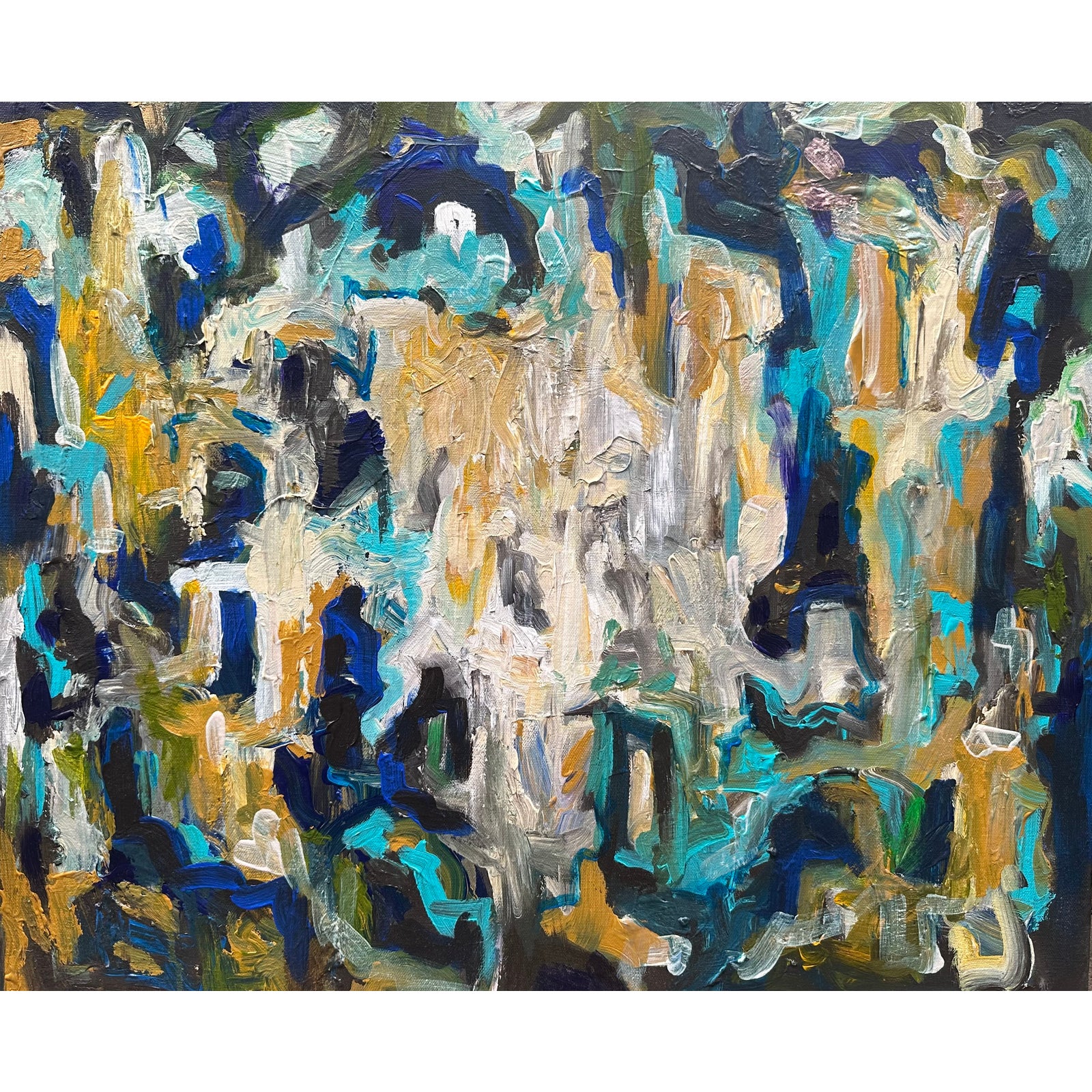 21st Century Abstract Painting “Bradford Pears” by Artist Jason ...