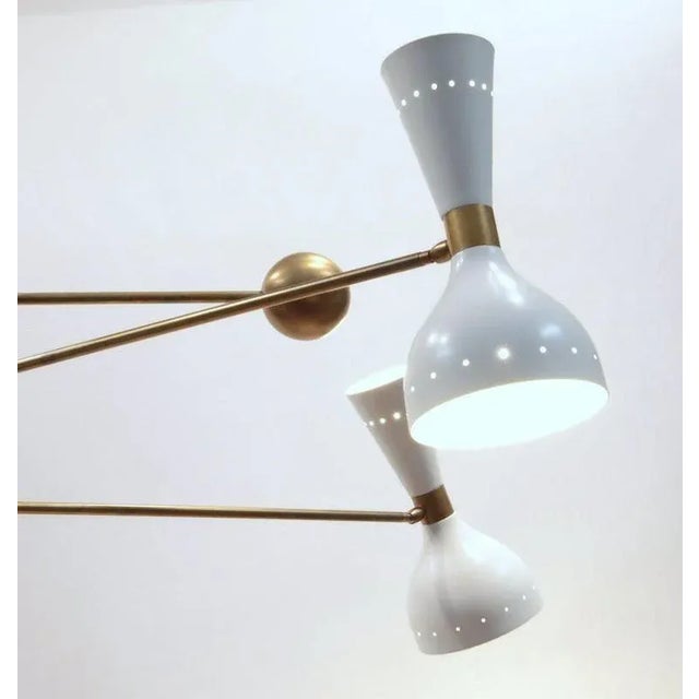 Orbitale Brass Chandelier 3 Rotating Balanced Arms, Stilnovo Style ...