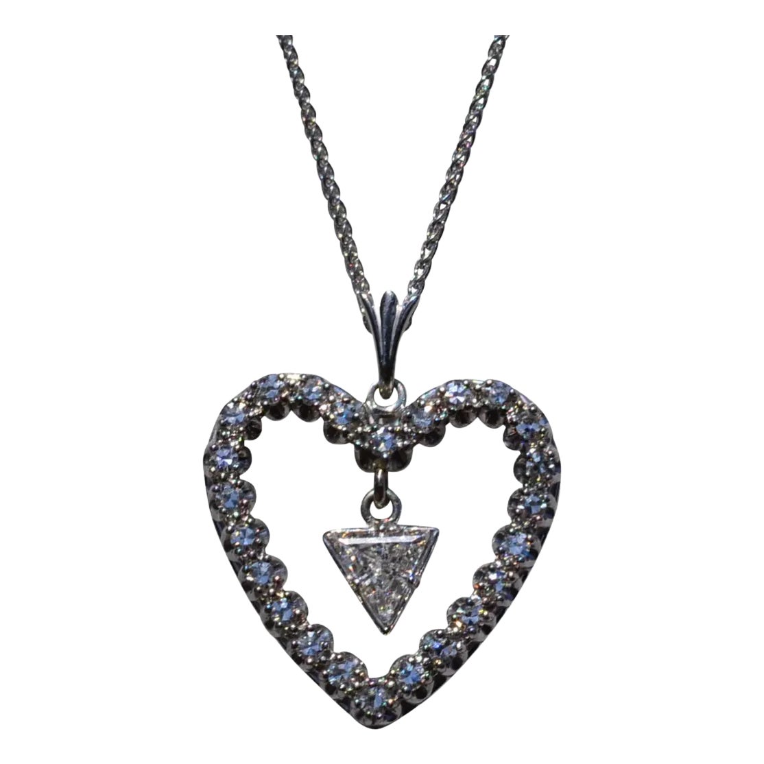 The Rollingwood: Jabel Signed Vintage Diamond Heart Pendant with ...